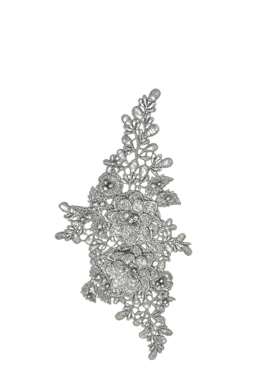 3D Pearl Bling Flower Motif – Dance and Design Fabrics